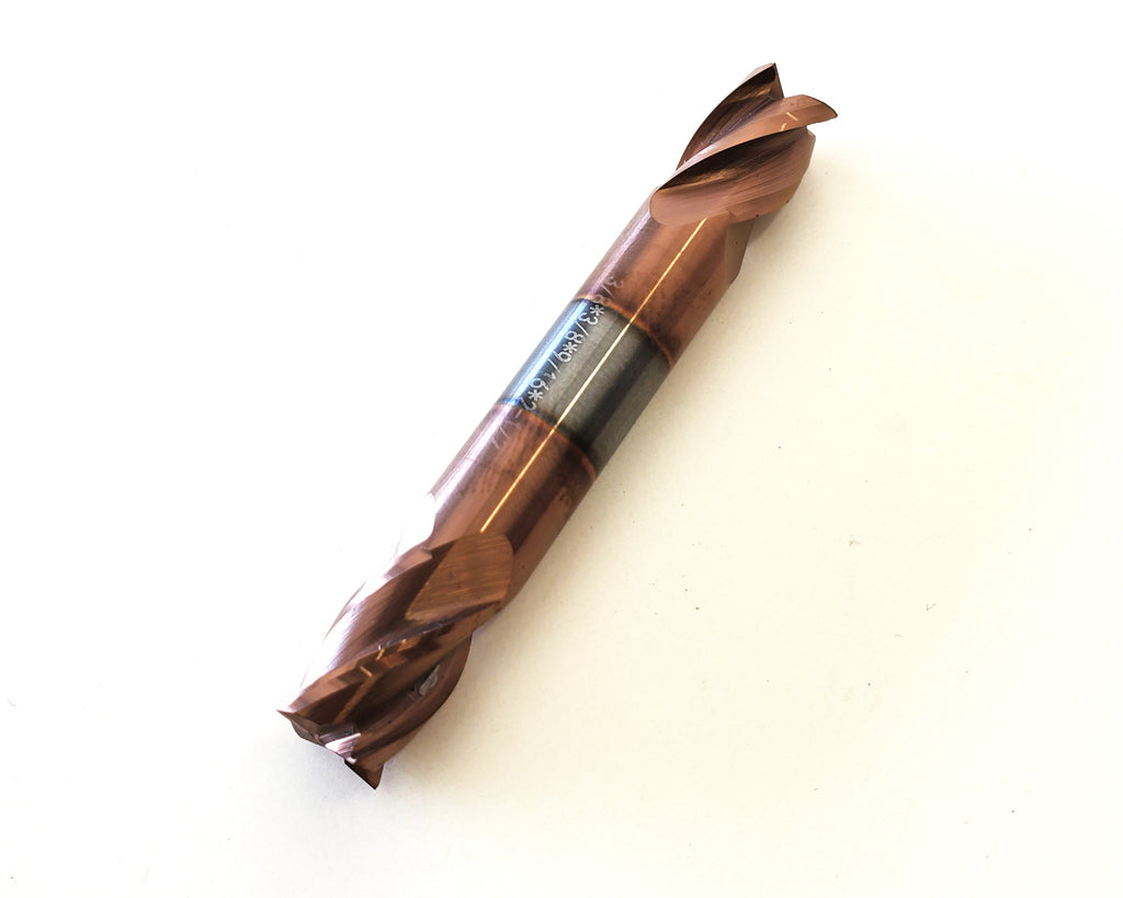 5pcs 3/8" 4 Flute Double End Carbide Endmill TiSiN Coated Dumbbell Mil ...