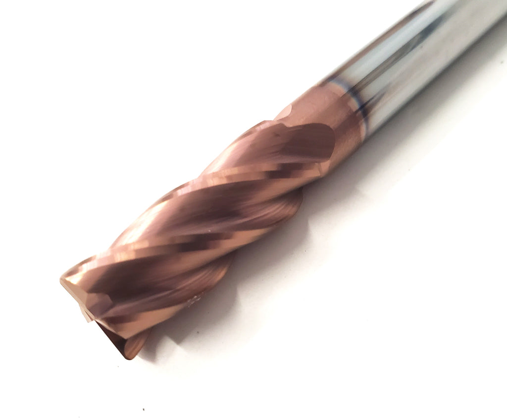 1/2" x 6" Long Deep Side 4 Flute Carbide Endmill TiSiN Coated Mill Cut ...