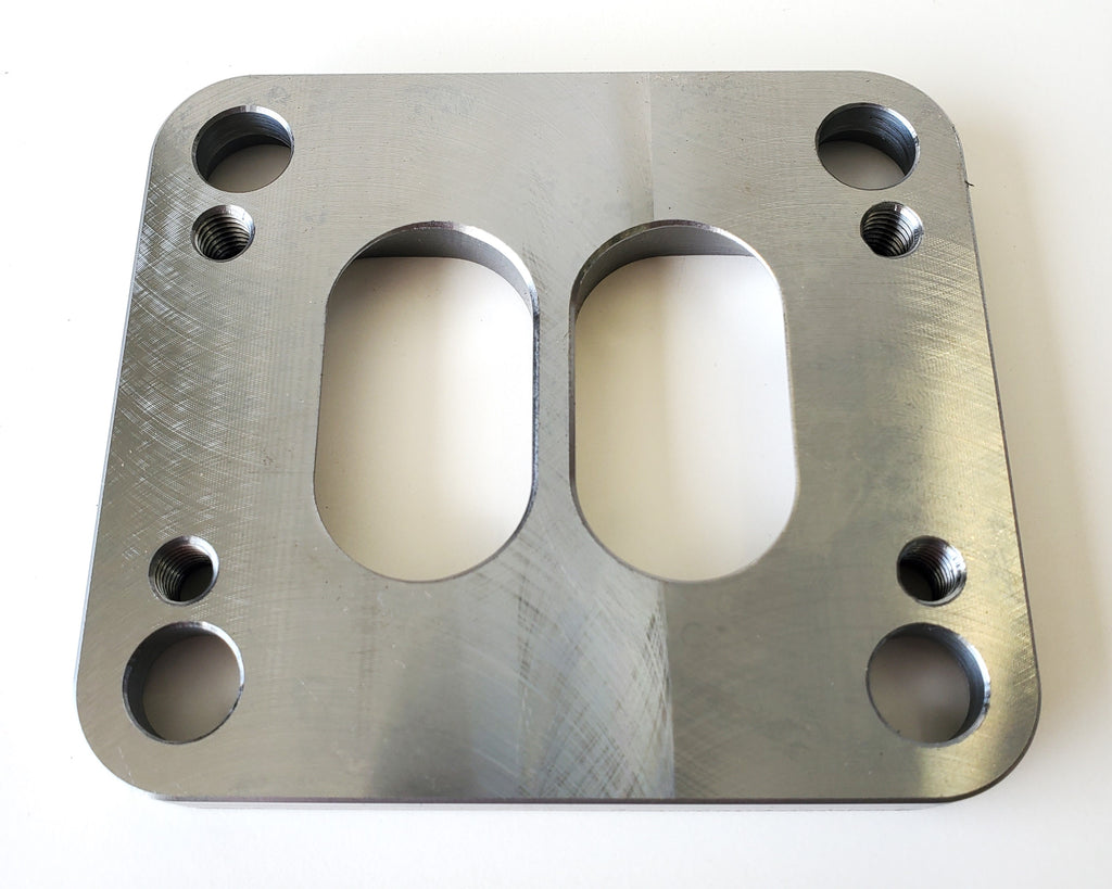 T3 to T4 Reversed Counter-bored Divided Turbo Flange Adapter Plate for ...